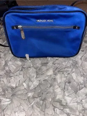 Michael Kors | Bags | Michael Kors Unisex Royal Blue Ziptop Crossbody ...